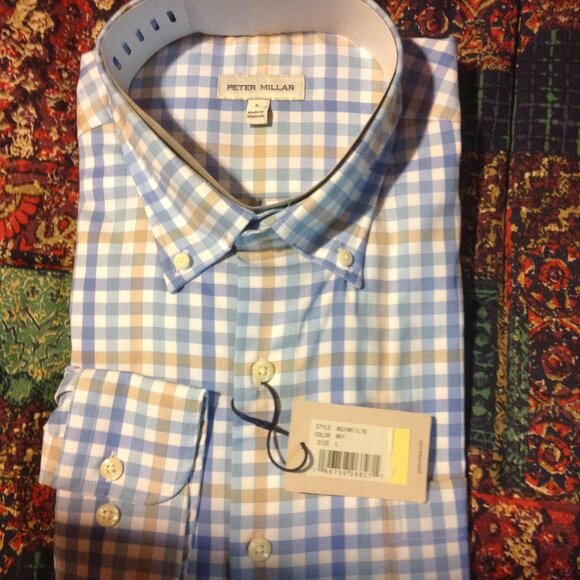 Peter Millar | Shirts | Peter Millar Mens Large Crown Lite Long Sleeve ...